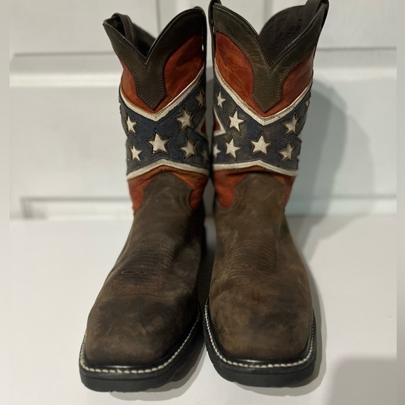 Rockinleather | Shoes | Confederate Flag Mens Square Steel Toe Work Boots S 12 Rockinleather ...